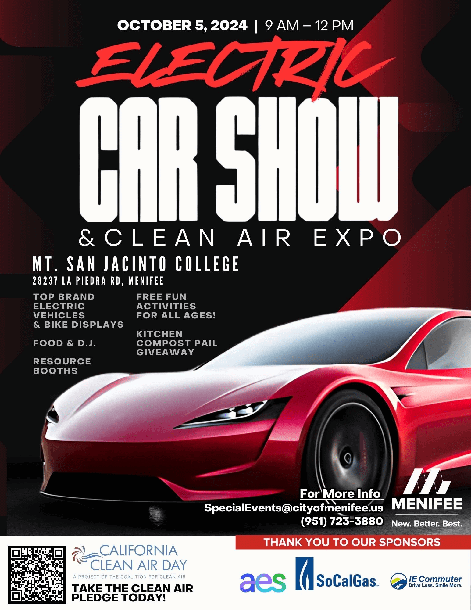 Electric Car Show & Clean Air Expo – Explore Menifee